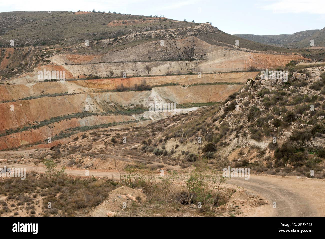 Bentonite mine. Bentonite is composed mainly of montmorillonite, a ...
