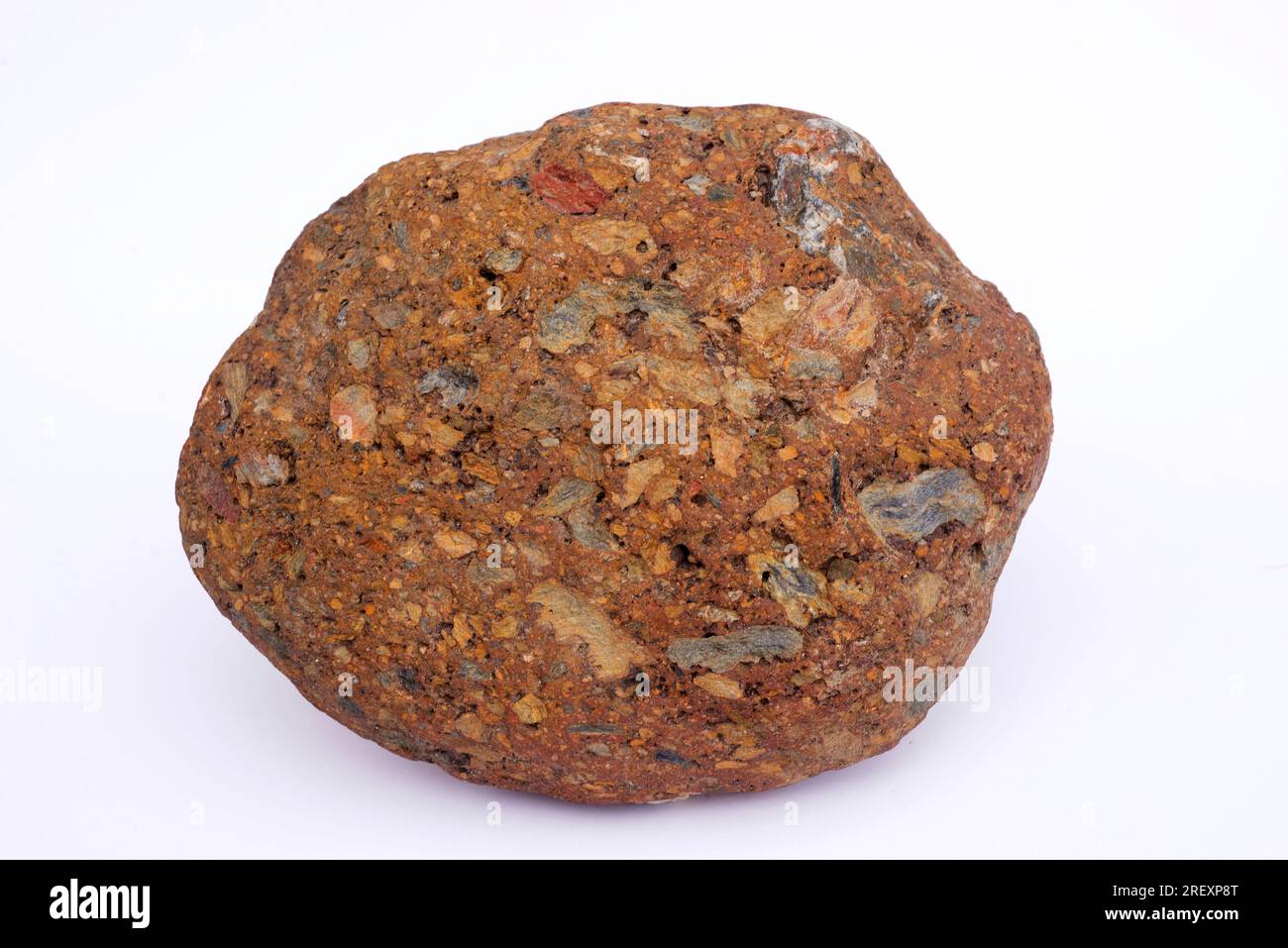 Iron-rich breccia is a clastic sedimentary rock composed by broken ...