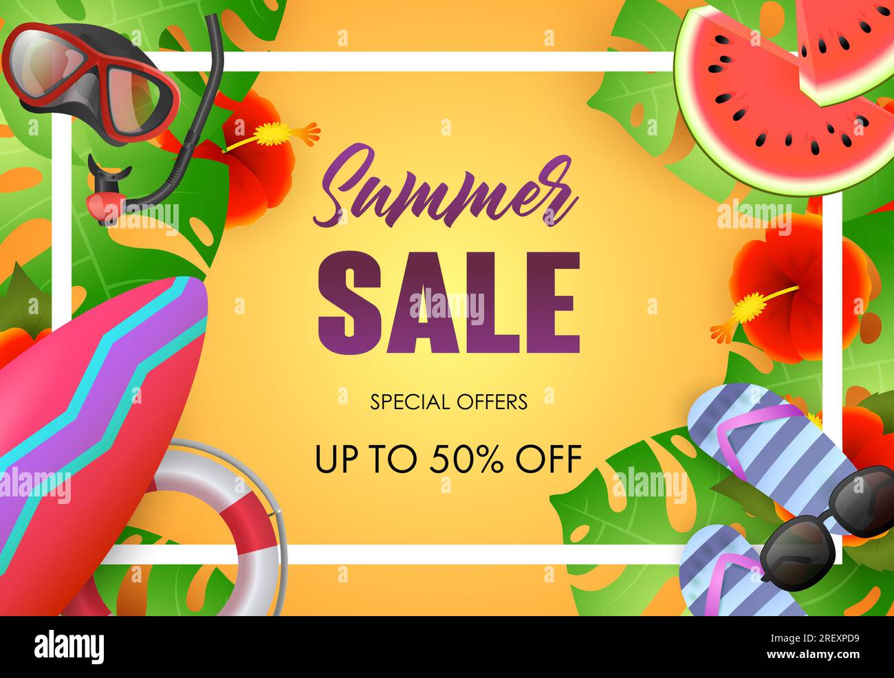Summer sale bright poster design. Sunglasses Stock Vector Image & Art ...
