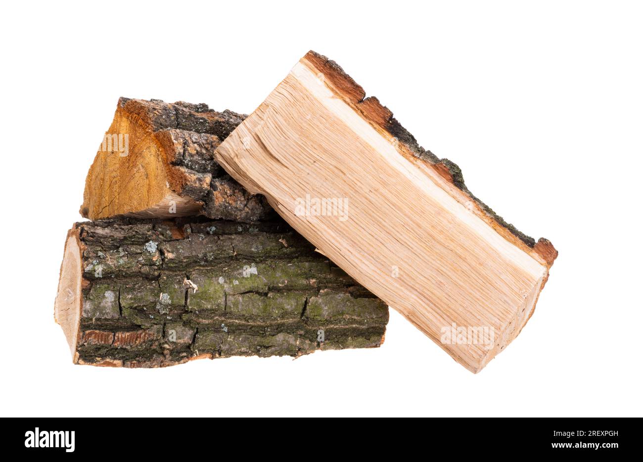 chopped firewood isolated on white background Stock Photo - Alamy