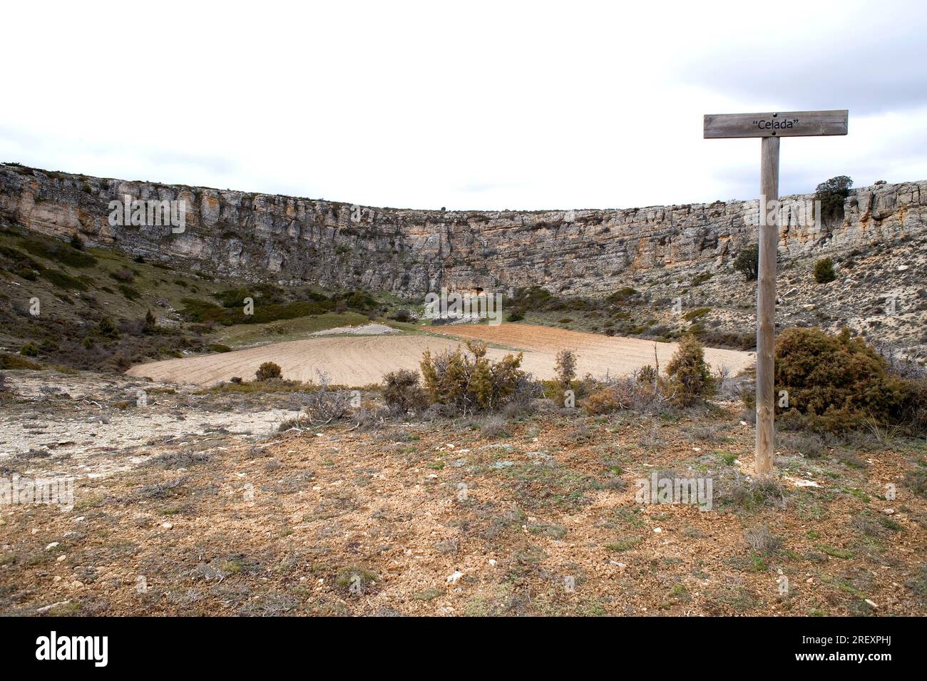 Doline or sinkhole is a hole in the ground caused by a karstic proces ...