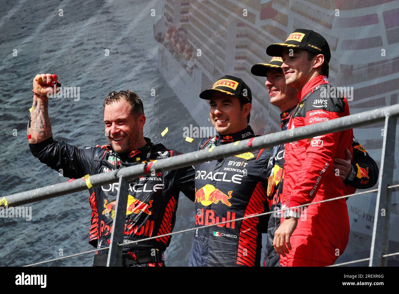 Spa Francorchamps, Belgium. 30th July, 2023. The podium (L to R): Greg ...