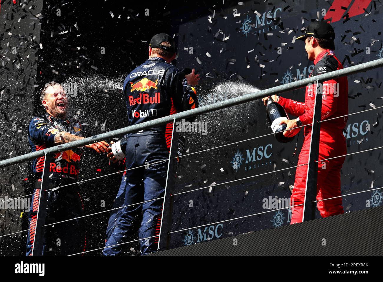 Spa Francorchamps, Belgium. 30th July, 2023. Race winner Max Verstappen ...