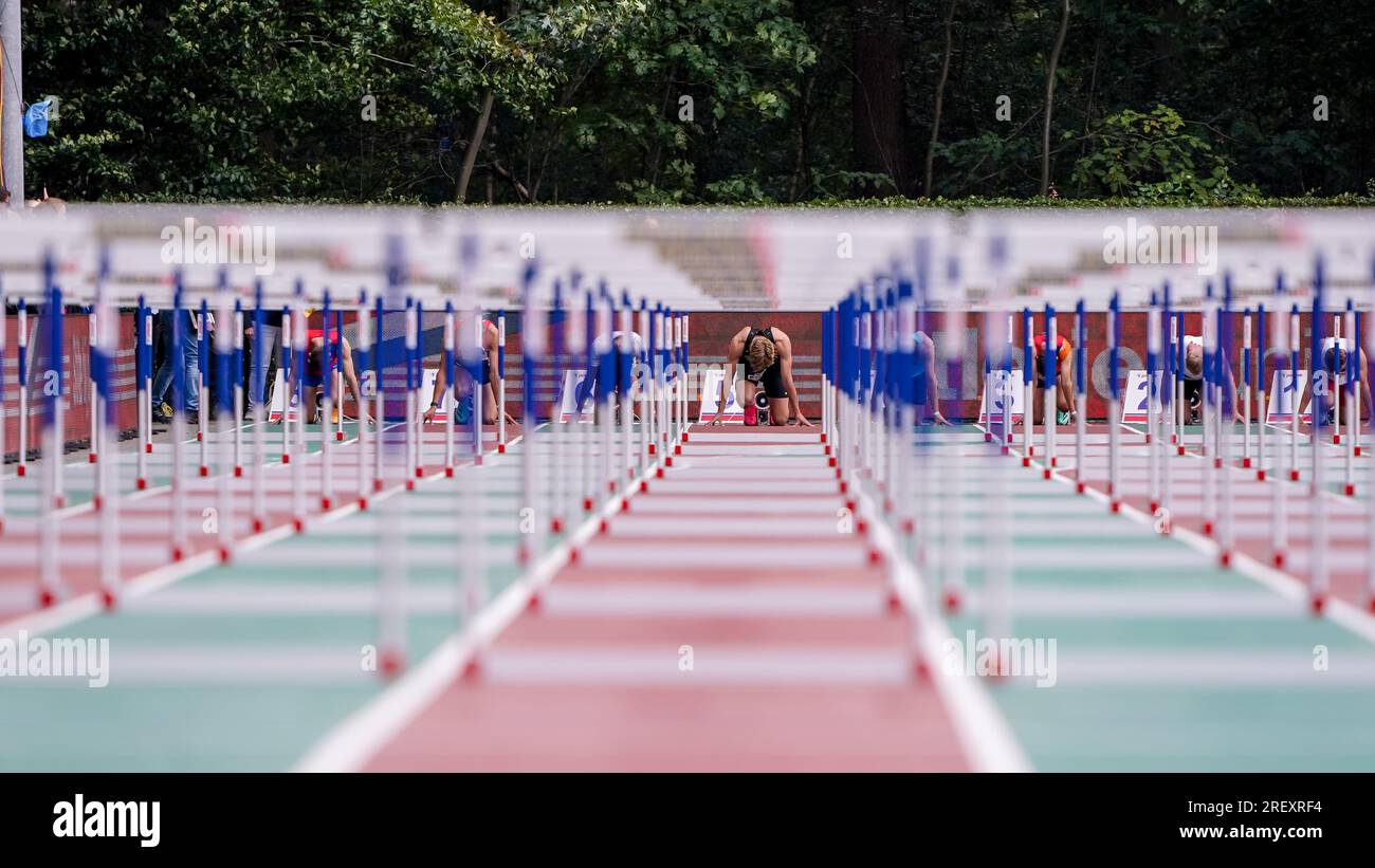 Men 110 meters hurdles final hi-res stock photography and images - Alamy