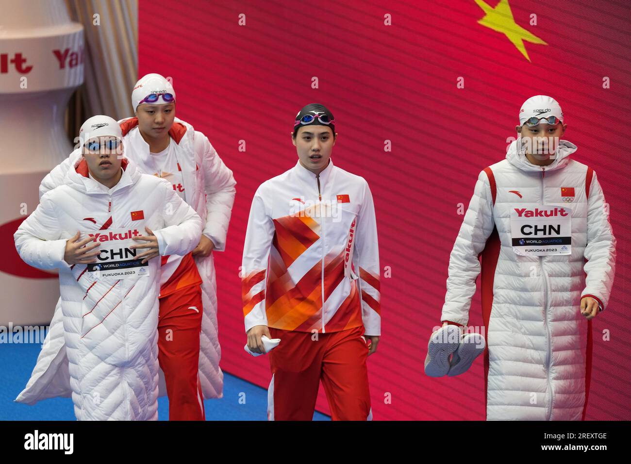 Fukuoka, Japan. 30th July, 2023. Wan Letian, Tang Qianting, Zhang Yufei ...