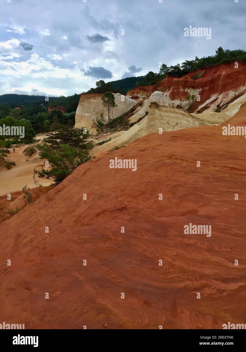 Nature reserve called Colorado Provencal in France with trees and ...
