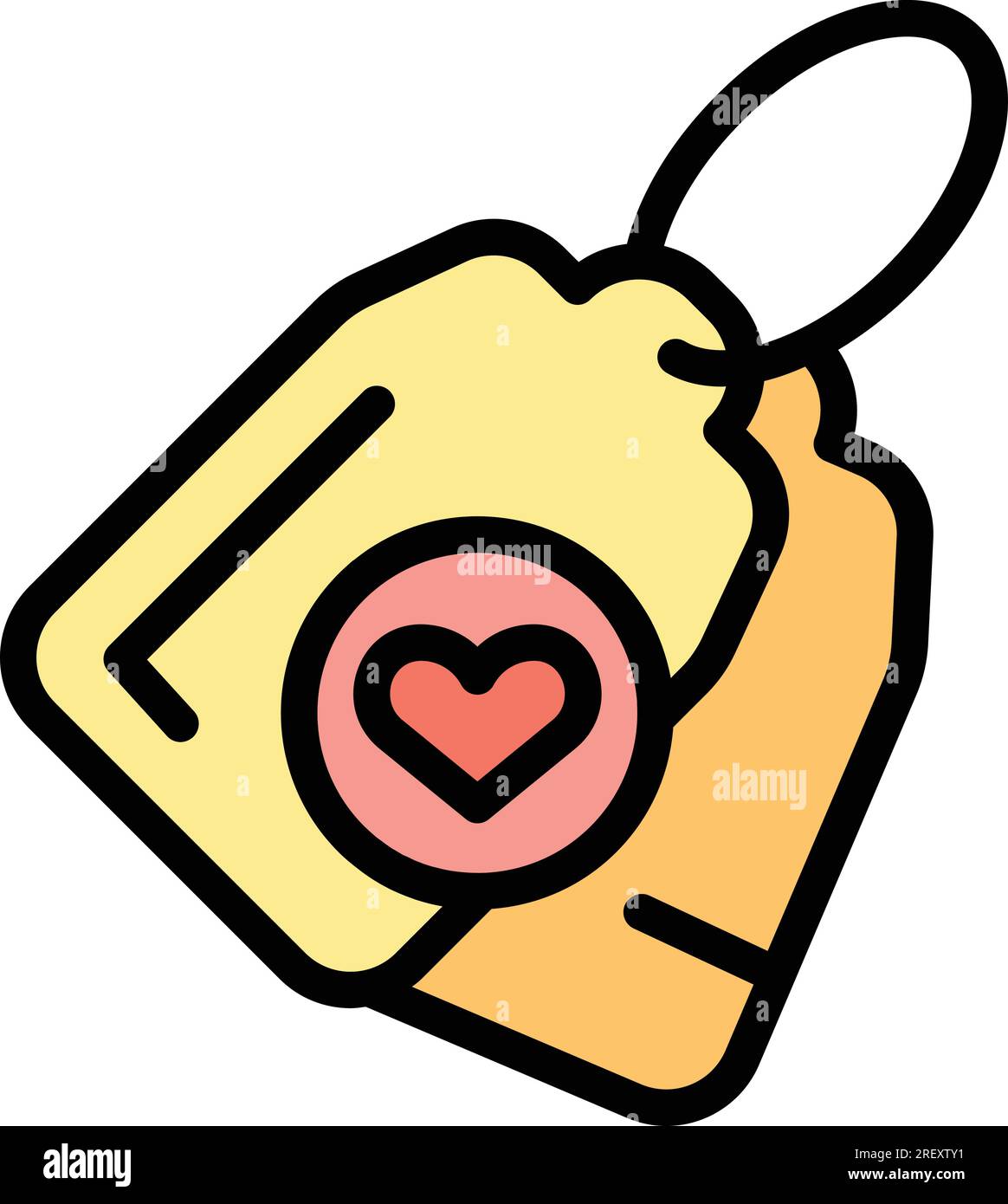 Health tag icon outline vector. Medical care. Clinic help color flat ...