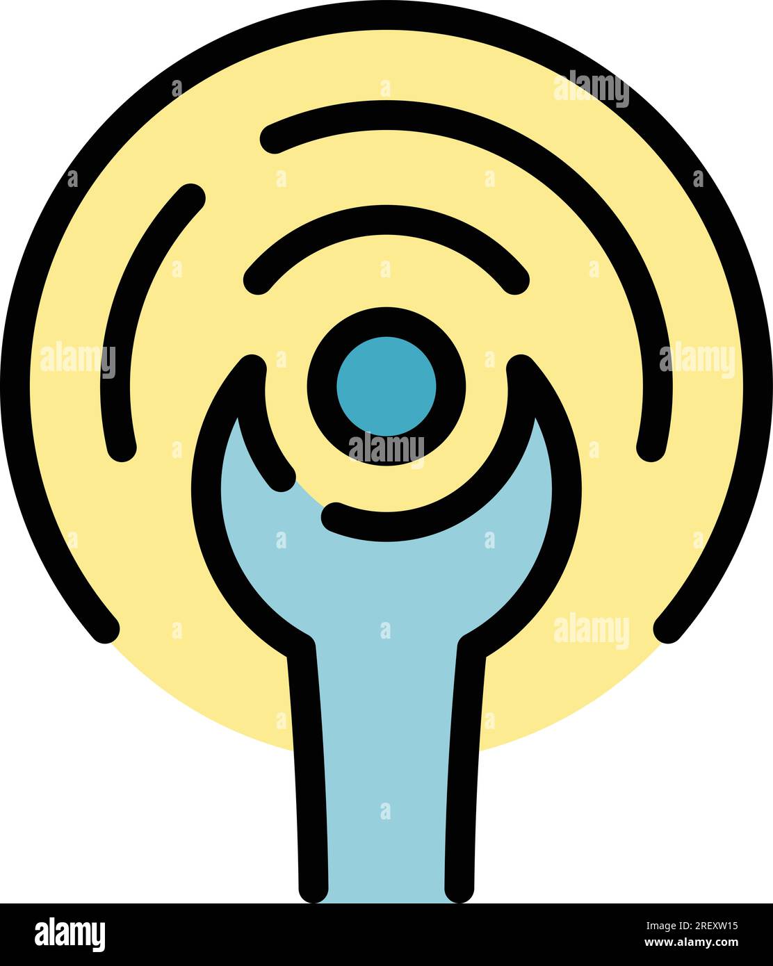 Online key support icon outline vector. Man specialist. Computer help ...