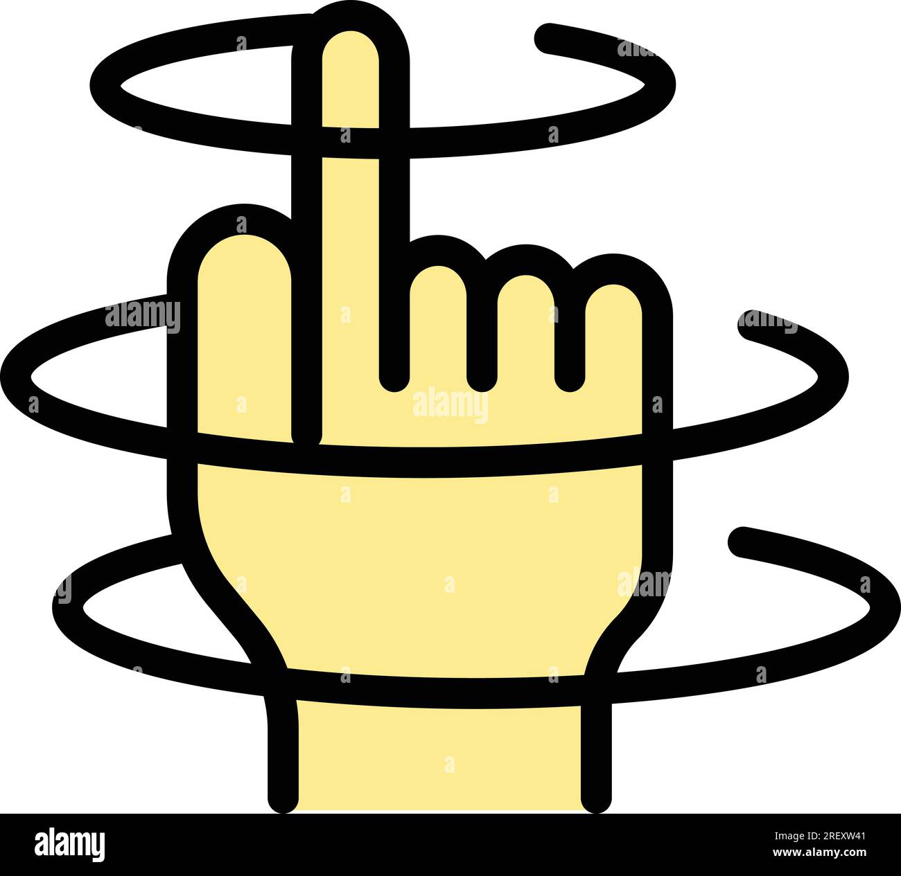 Vr hand tour icon outline vector. Virtual camera. View degree color ...