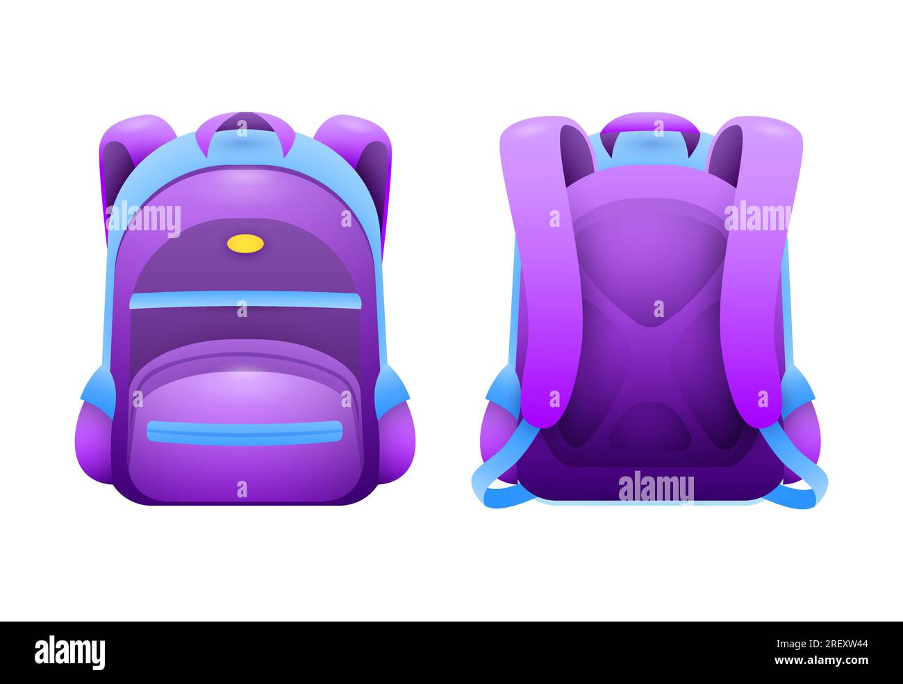 Purple schoolbag Stock Vector Images - Alamy