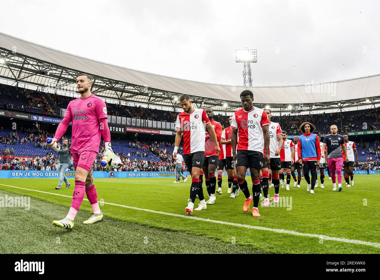 Rotterdam, The Netherlands. 30th July, 2023. Rotterdam - Players of Feyenoord during the ...