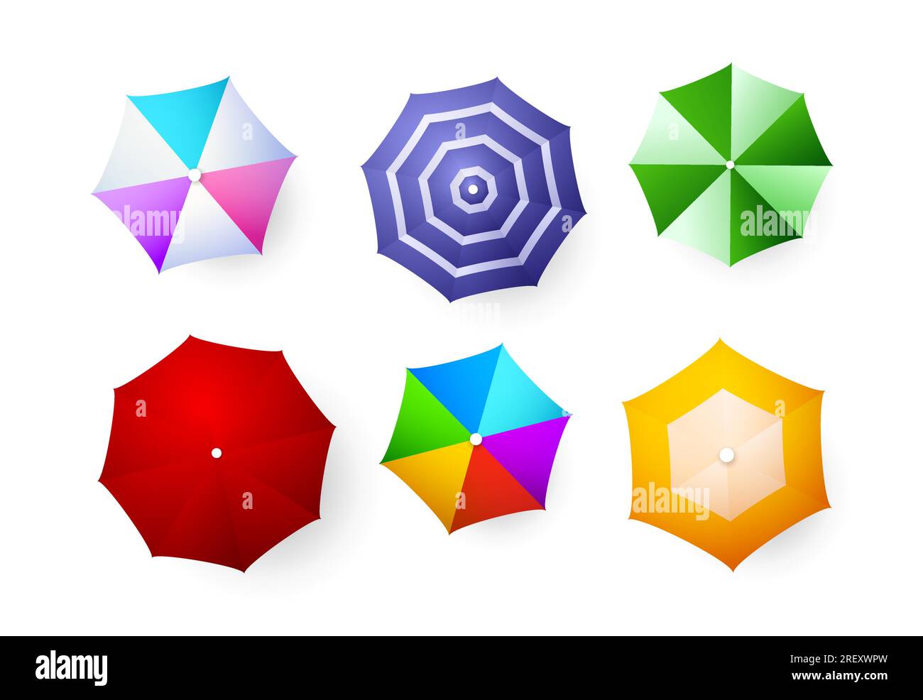 Beach umbrellas set Stock Vector Image & Art - Alamy