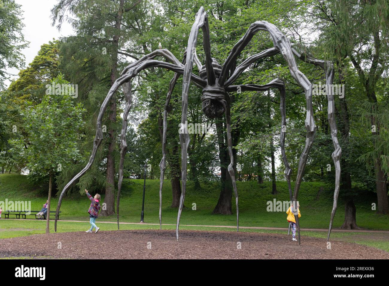 Oslo, Norway. July 27th, 2023. Children play amongst the ‘Maman ...