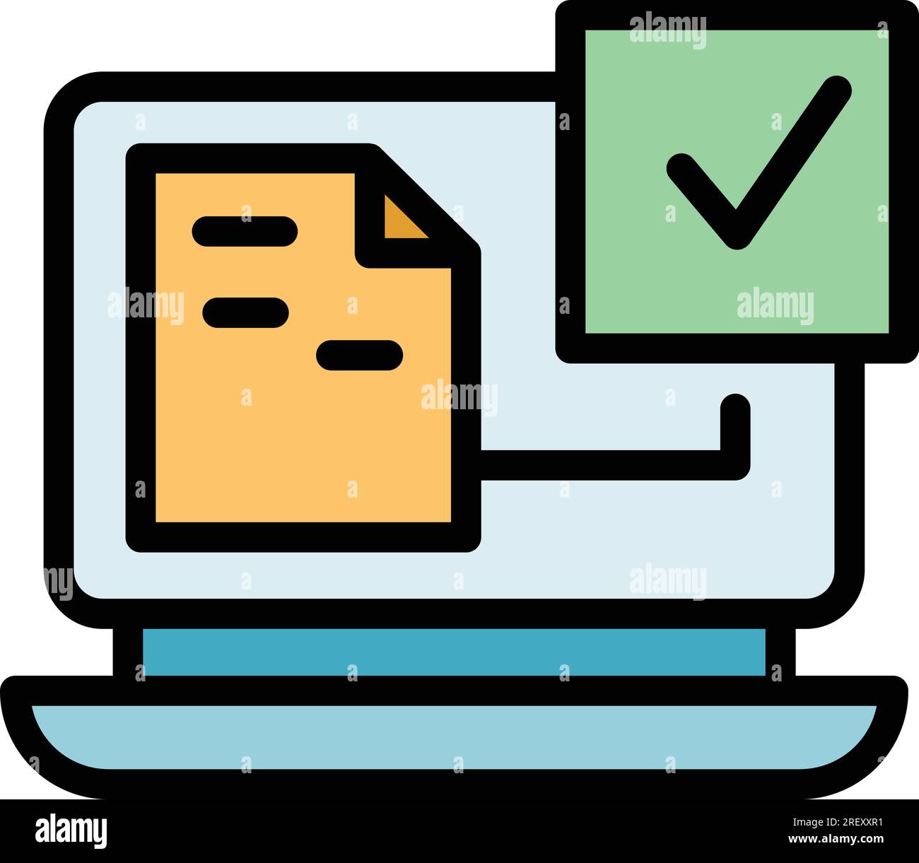 Secured laptop icon outline vector. Factor code login. Verification ...