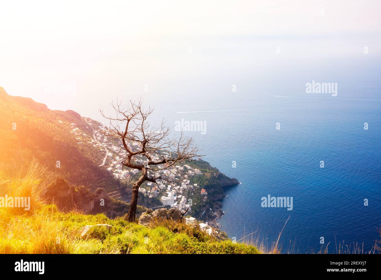 Scenic coastal landscape of Amalfi coast in Italy Stock Photo - Alamy