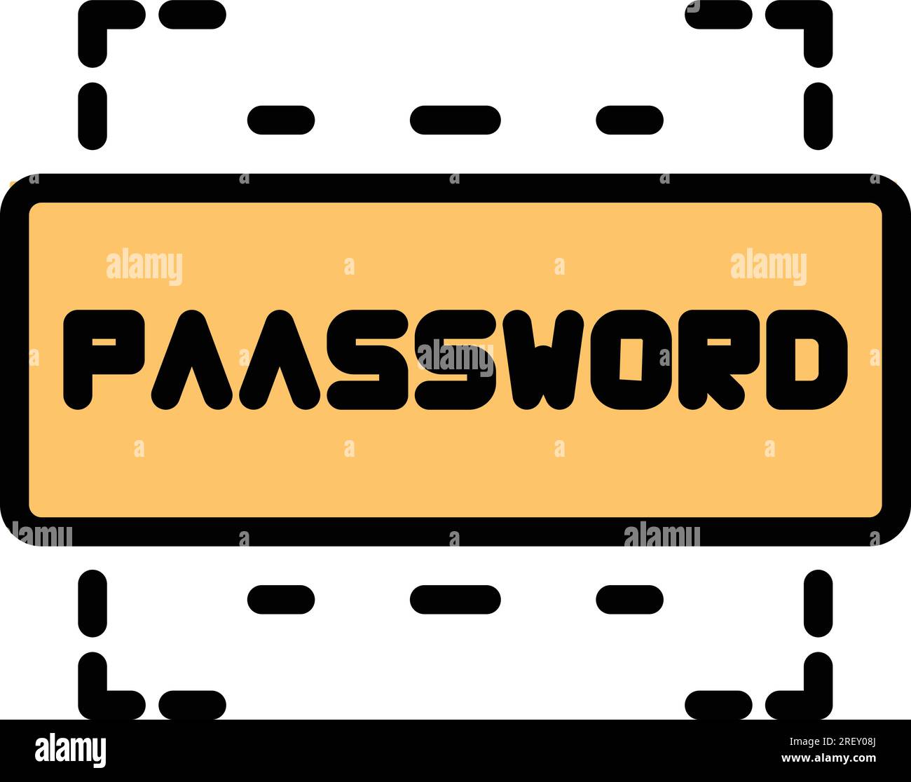 Password login icon outline vector. Internet verify. Code step color ...