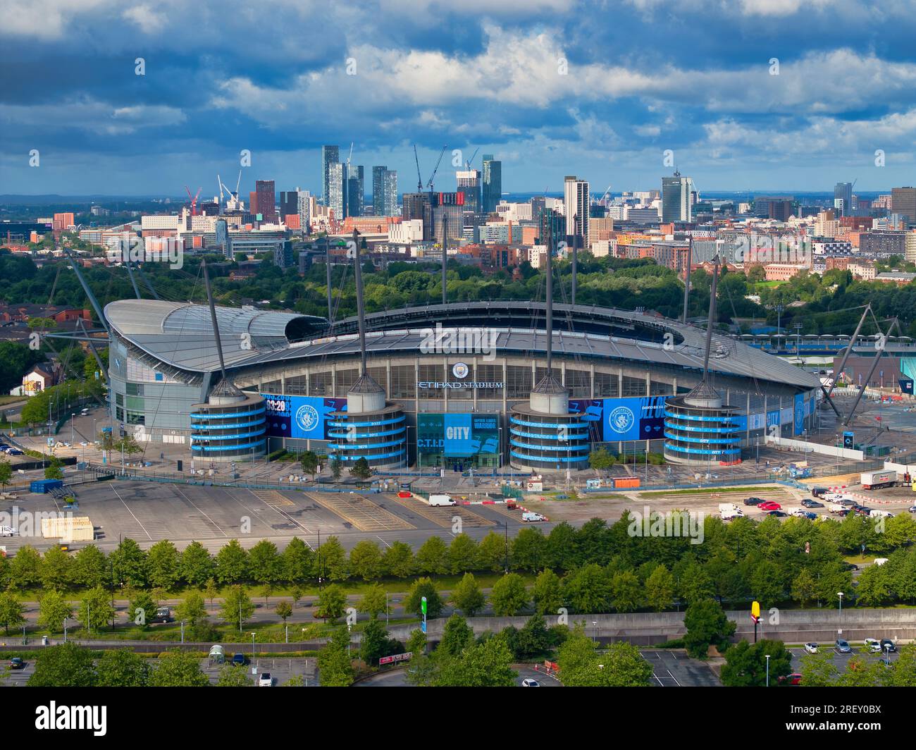 Etihad Stadium, Manchester City Panoramic View Stock Photo - Alamy