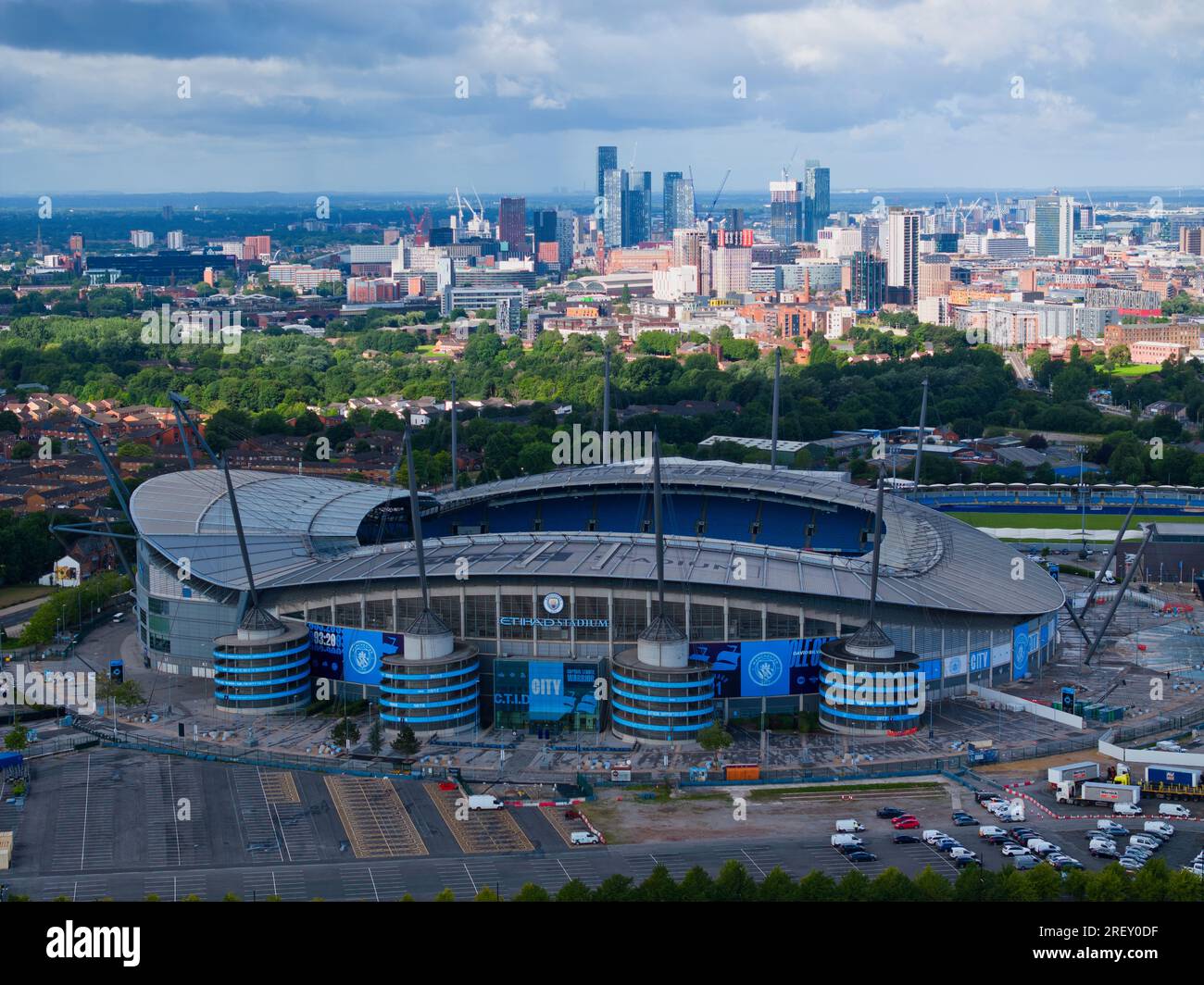 Etihad Stadium, Manchester City Panoramic View Stock Photo - Alamy