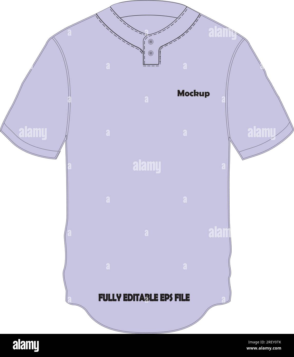 Baseball Full Button Two Button V Neck Jersey Mock ups Stock Vector ...