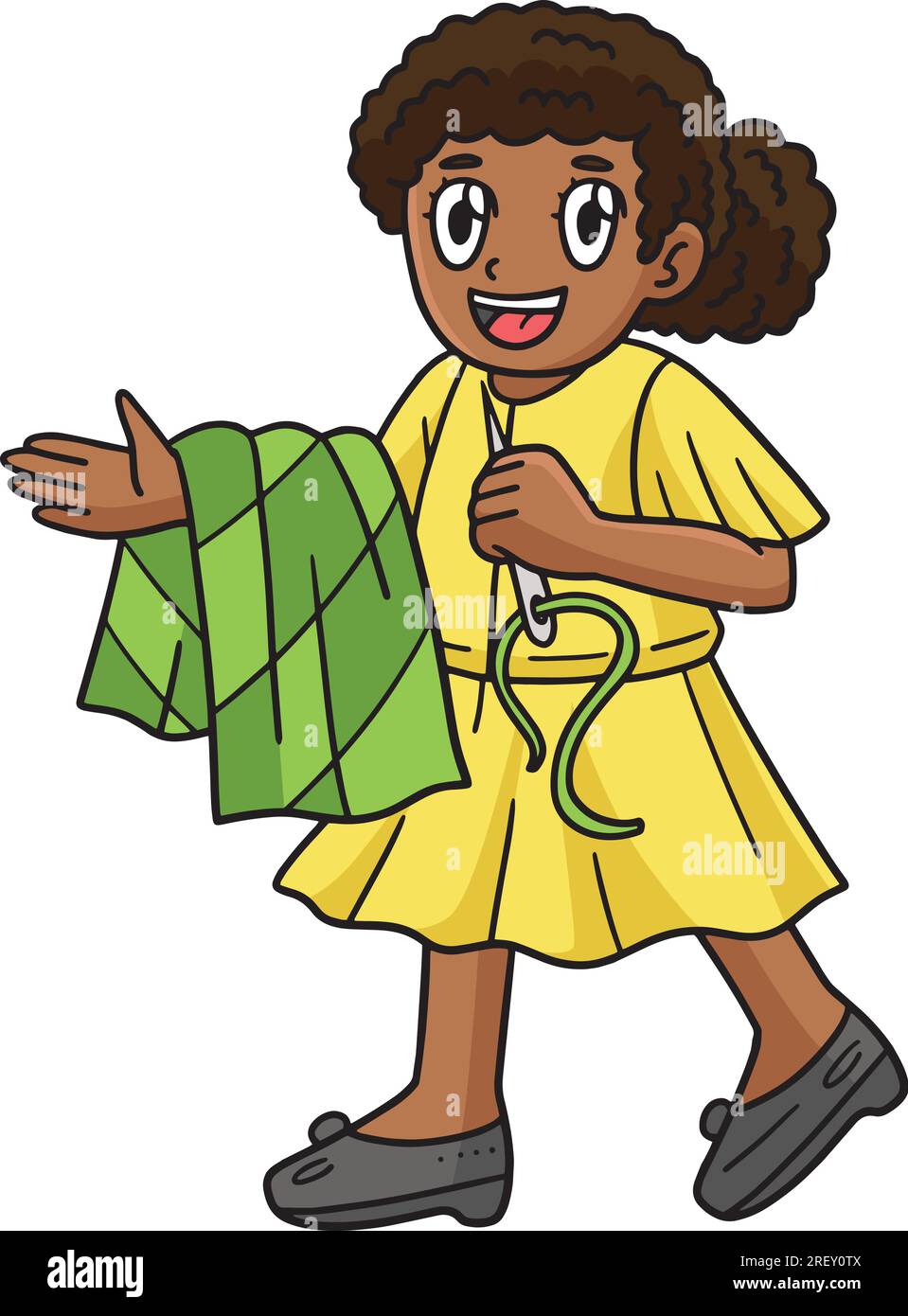 Seamstress Cartoon Colored Clipart Illustration Stock Vector Image ...