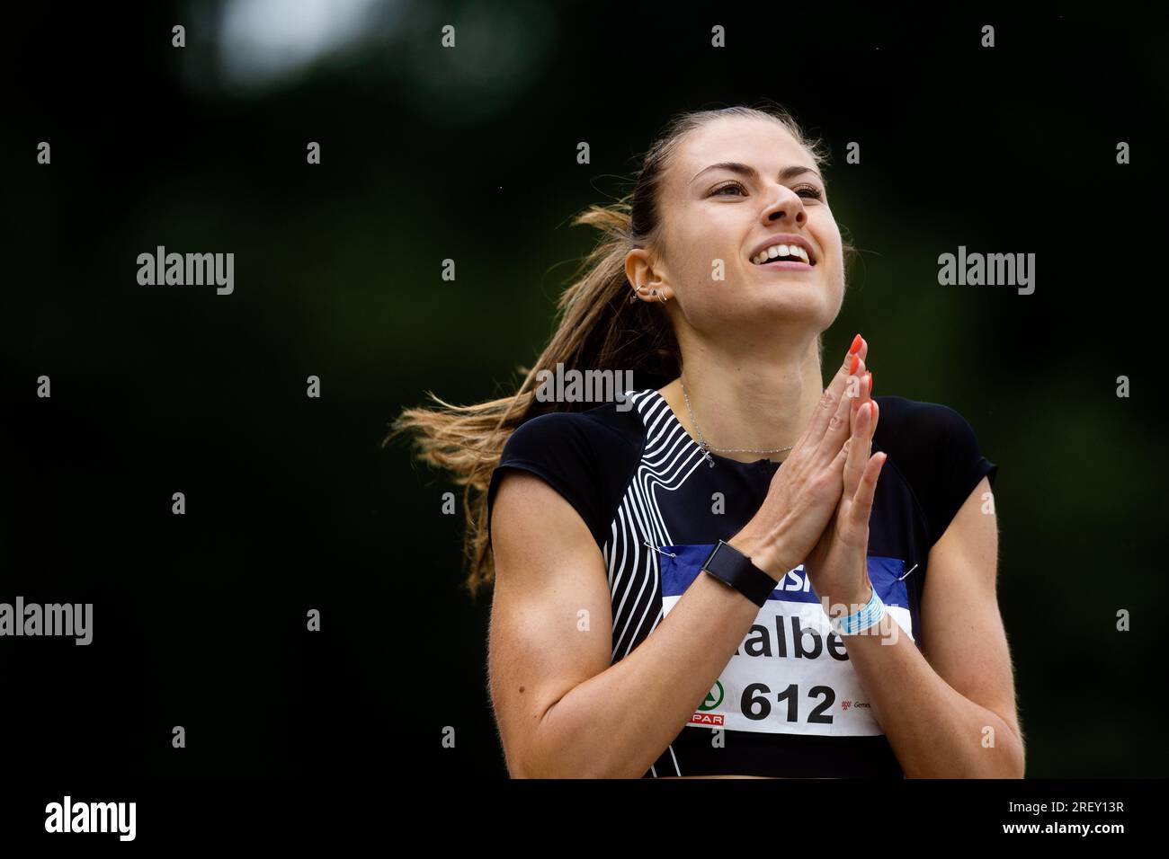 BREDA - Eveline Saalberg during the 400 meters final on the third day ...