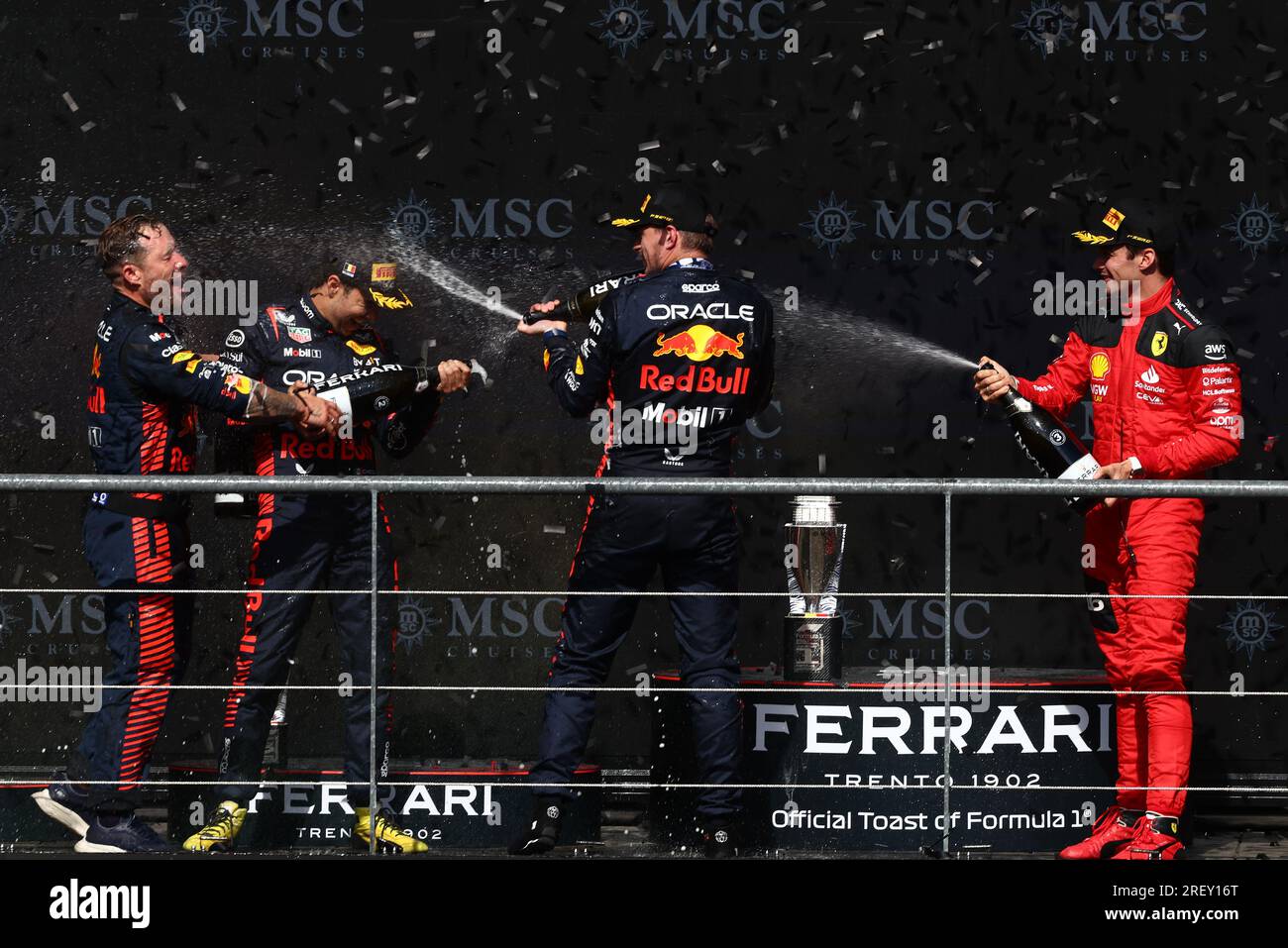 Spa Francorchamps, Belgium. 30th July, 2023. The podium (L to R): Greg ...