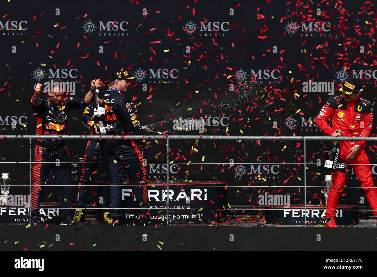 Spa Francorchamps, Belgium. 30th July, 2023. The podium (L to R): Greg ...