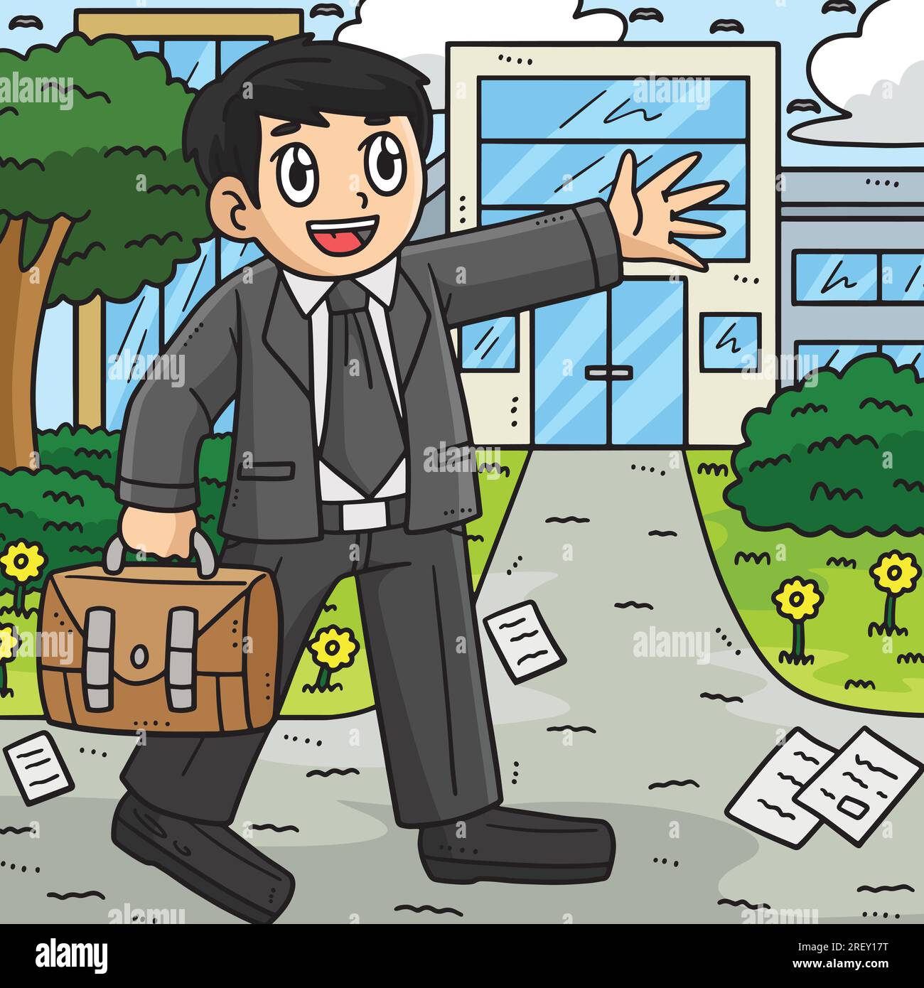 Worker cartoon hi-res stock photography and images - Alamy