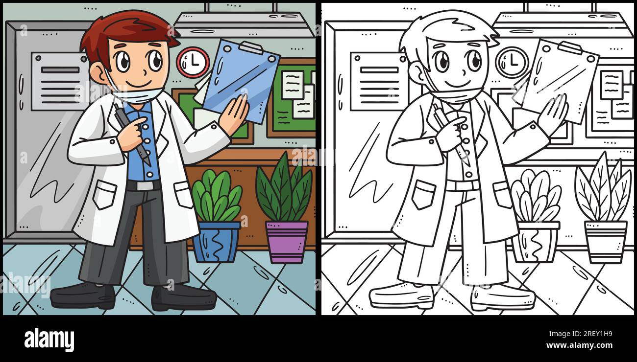 Labor Day Doctor with a Clipboard Illustration Stock Vector Image & Art ...