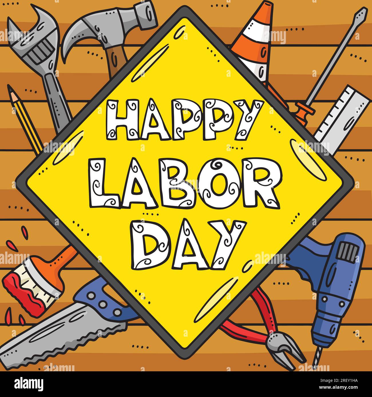 Labor day drawing clipart hi-res stock photography and images - Alamy