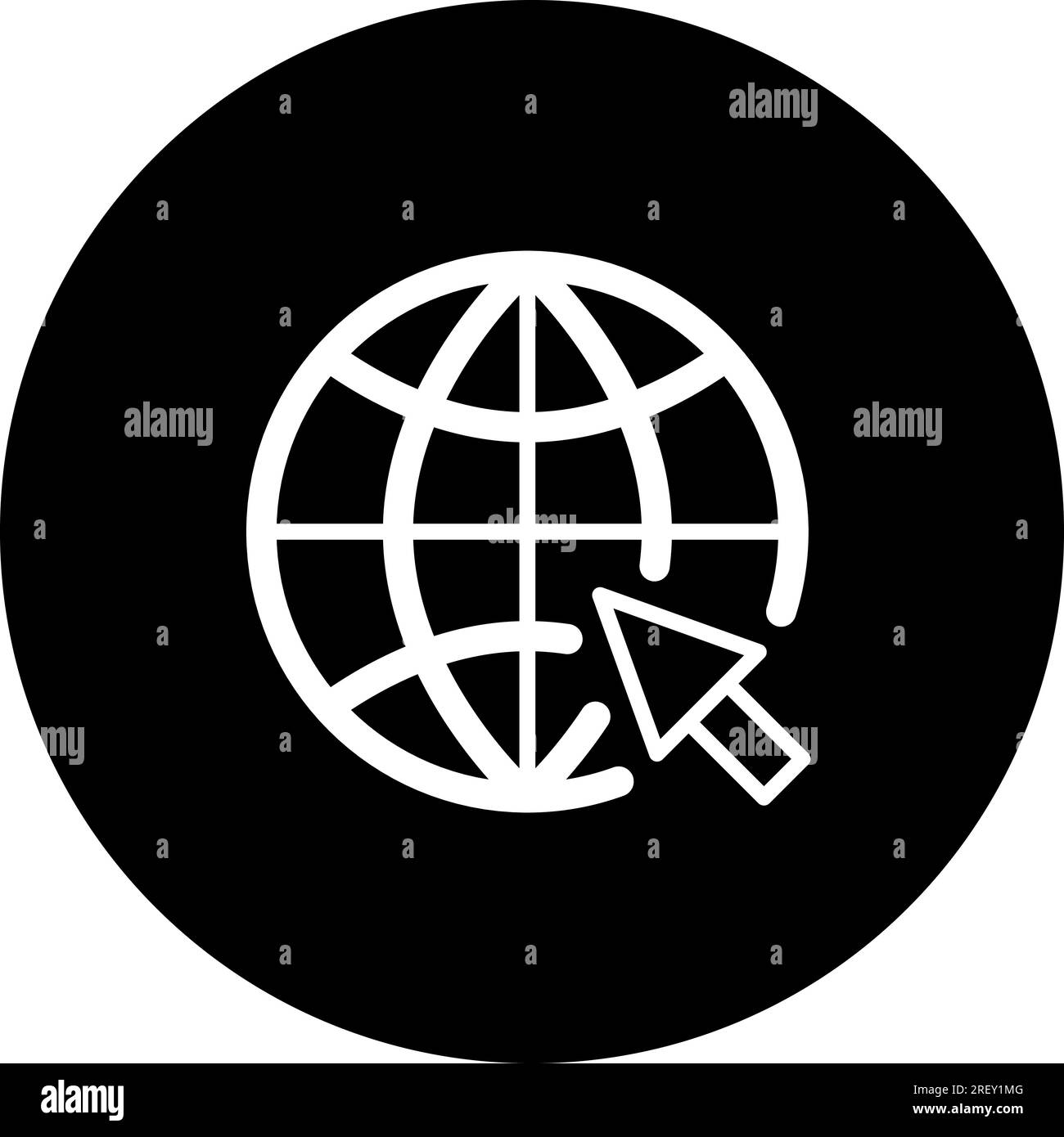 Flat Go to Web icon with cursor arrow symbol Stock Vector Image & Art ...