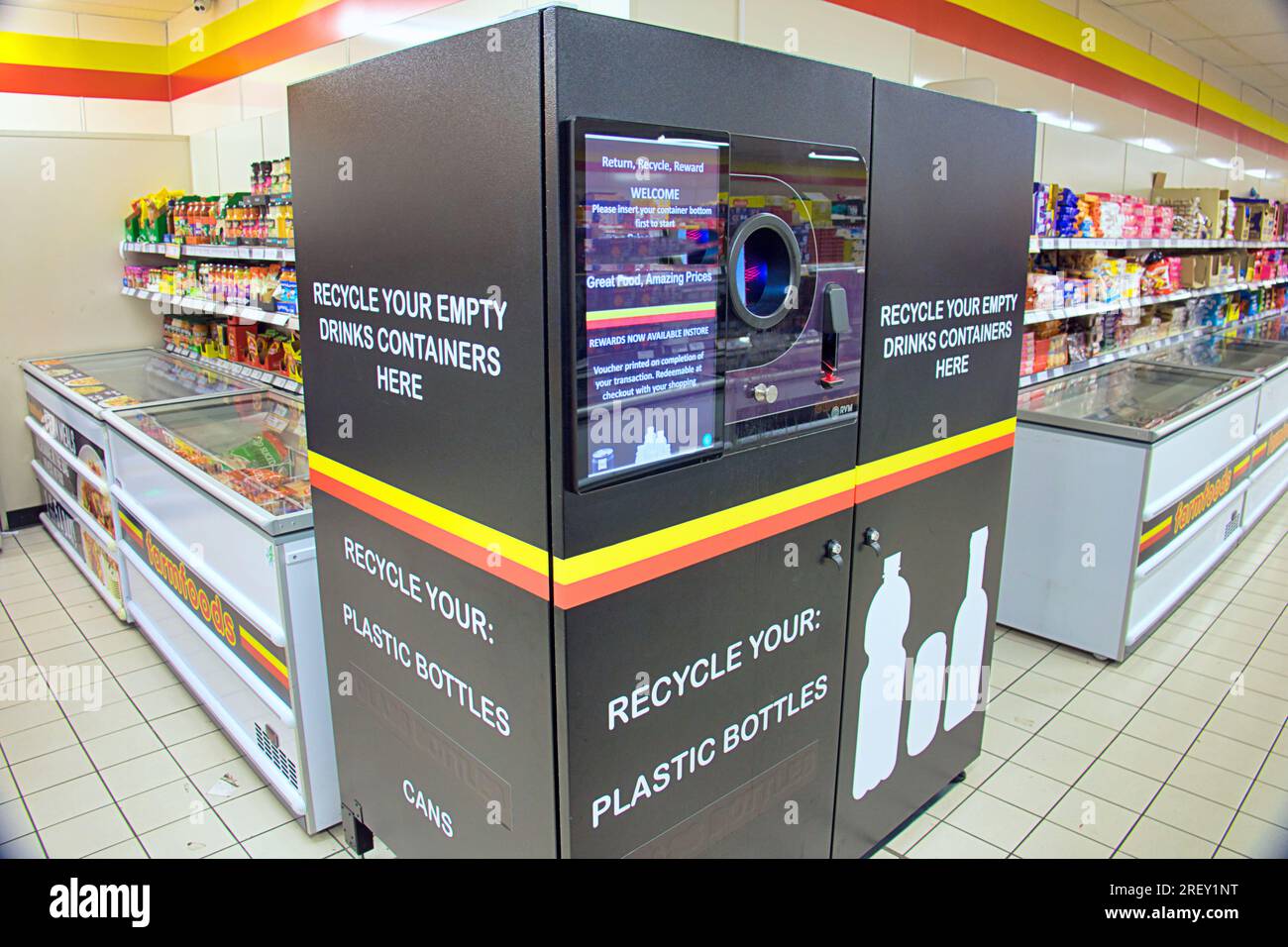Glasgow, Scotland, UK 30th July, 2023. Plastic bottle return scheme ...