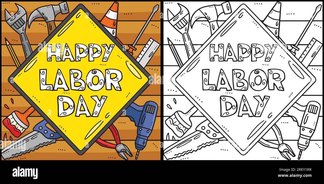 Labor day drawing clipart hi-res stock photography and images - Alamy