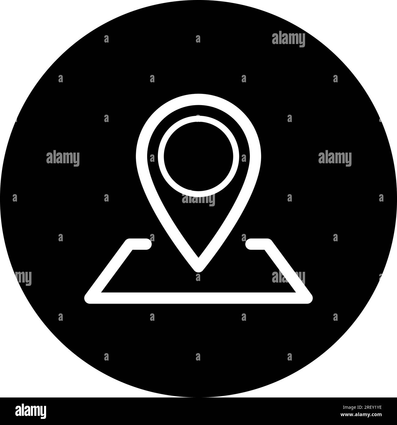 Flat icon of map pin point as a concept of place location Stock Vector Image & Art - Alamy