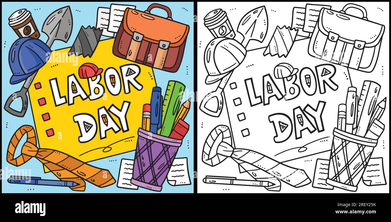 Labor day drawing clipart hi-res stock photography and images - Alamy