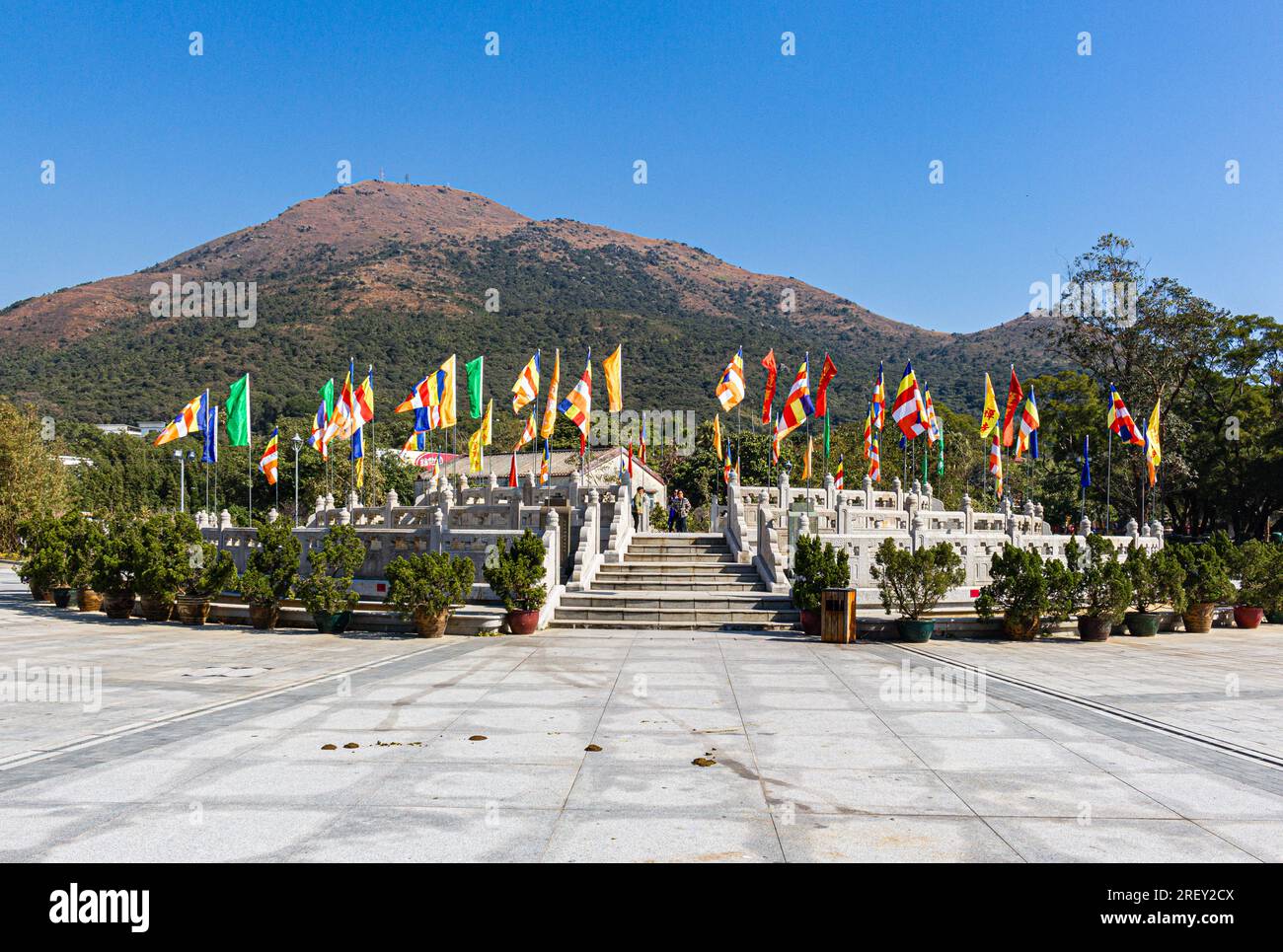 The open space between the Po Lin Monastery and the Giant Buddha on ...