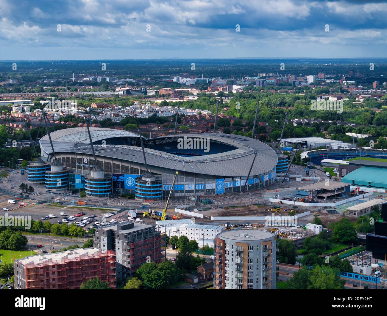 Etihad Stadium, Manchester City Panoramic View Stock Photo - Alamy