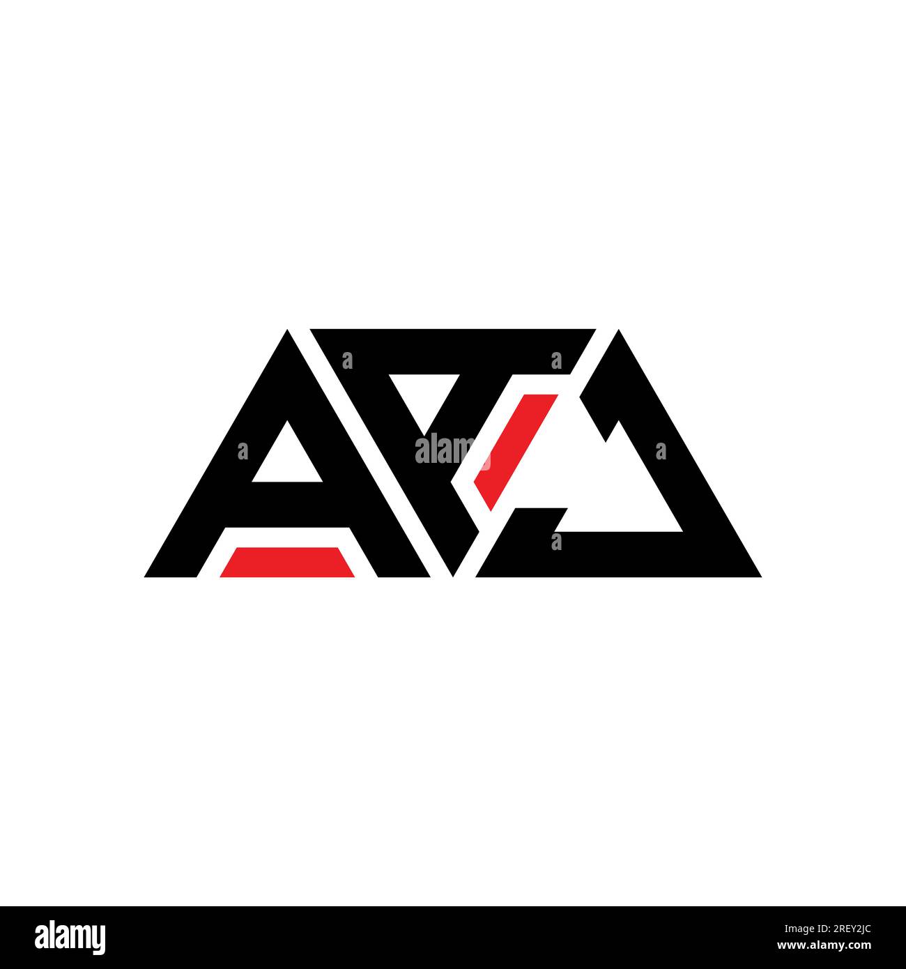 AAJ triangle letter logo design with triangle shape. AAJ triangle logo ...