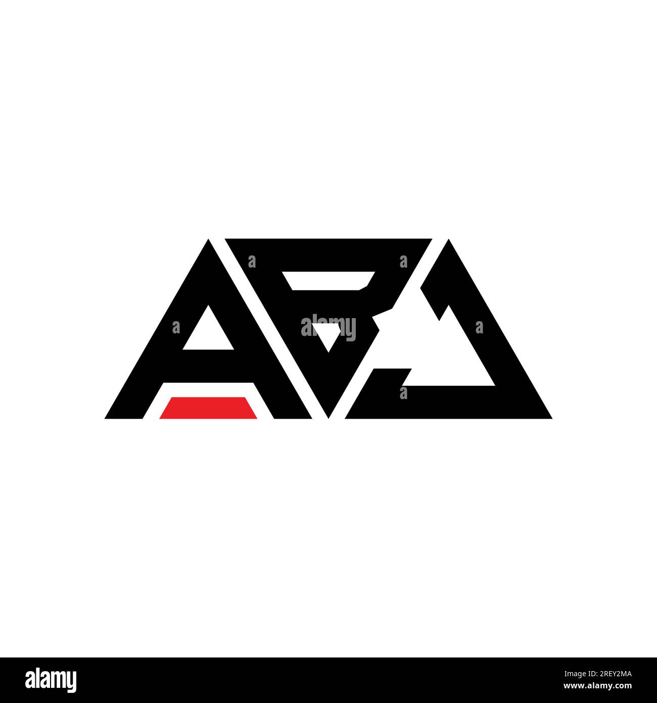 ABJ triangle letter logo design with triangle shape. ABJ triangle logo ...