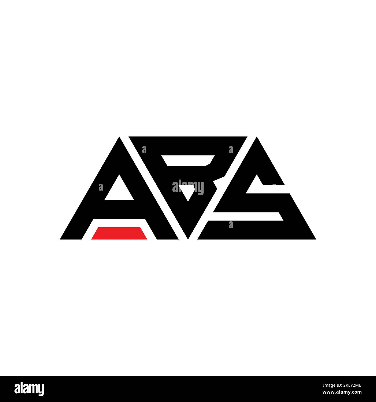 ABS triangle letter logo design with triangle shape. ABS triangle logo ...