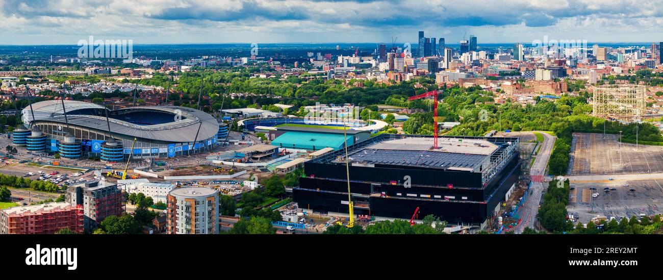 Etihad Stadium, Manchester City Panoramic View Stock Photo - Alamy