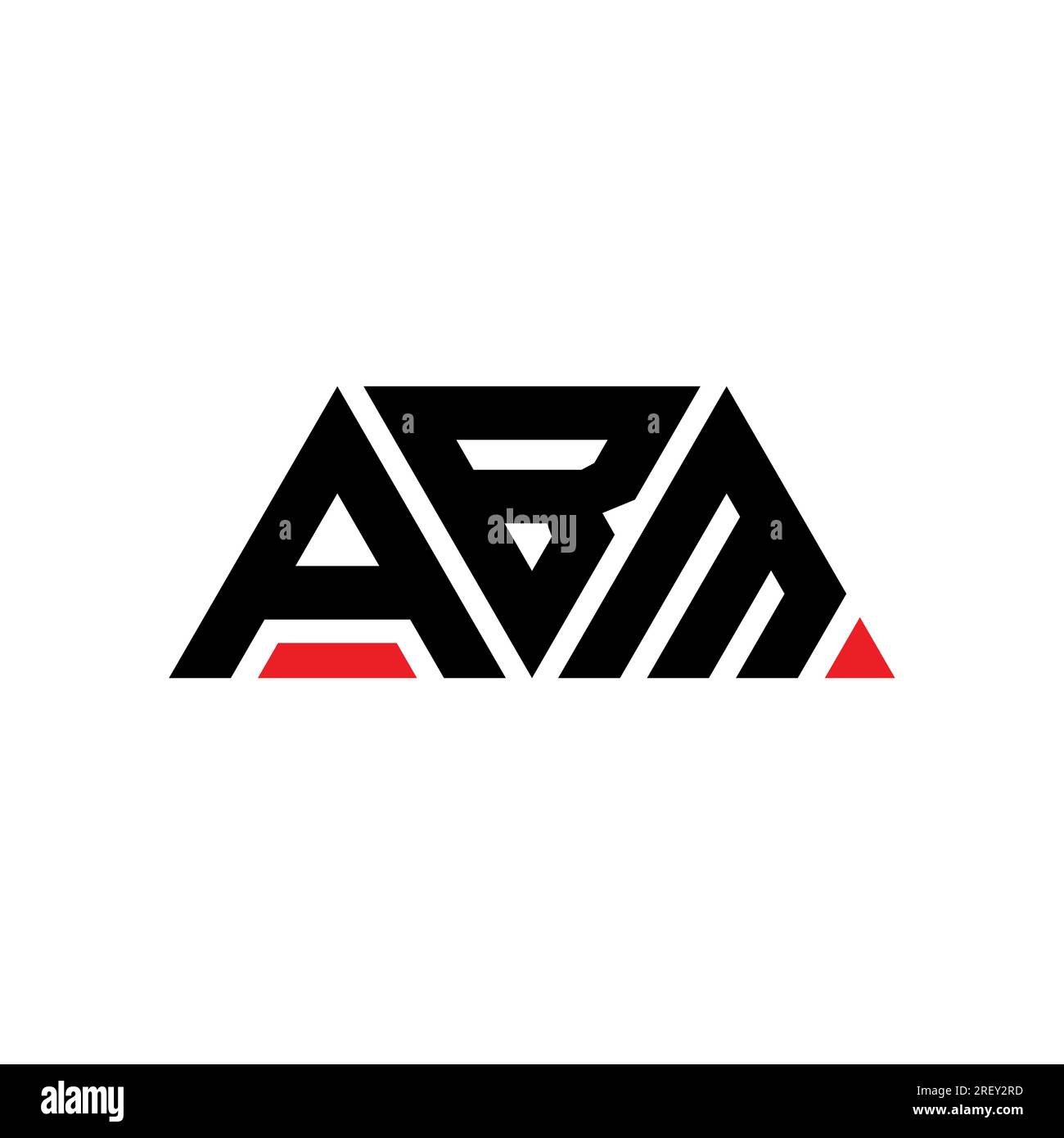 ABM triangle letter logo design with triangle shape. ABM triangle logo ...