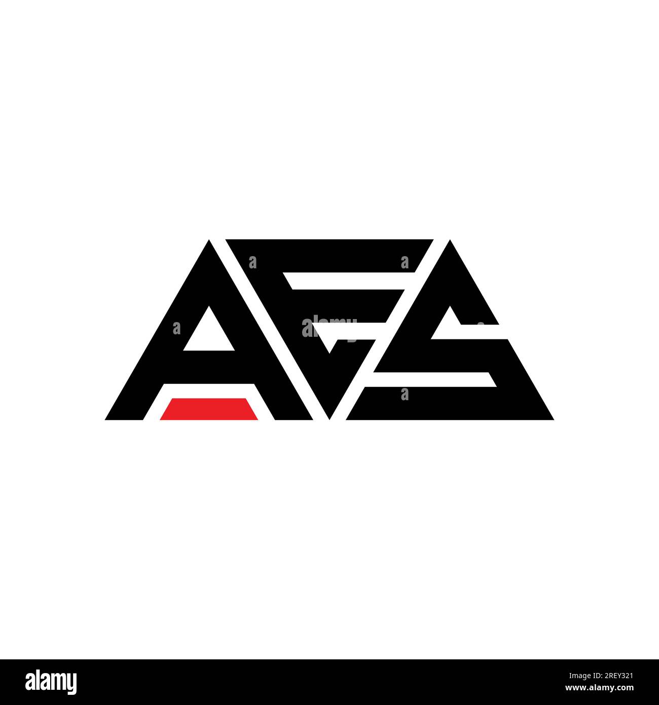 AES triangle letter logo design with triangle shape. AES triangle logo ...