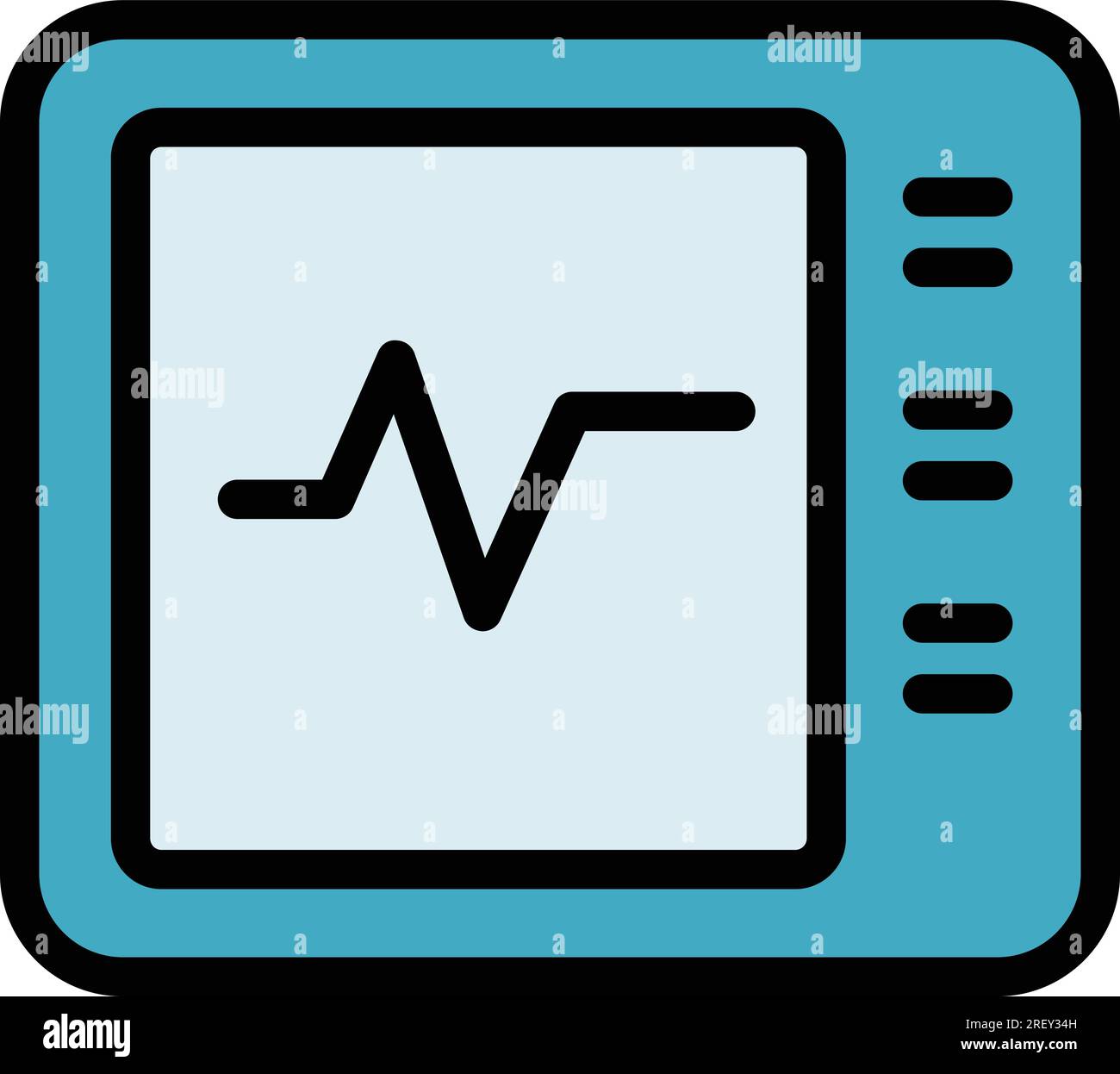 Heart rate monitor icon outline vector. Pulse ekg. Medicine cardiac ...