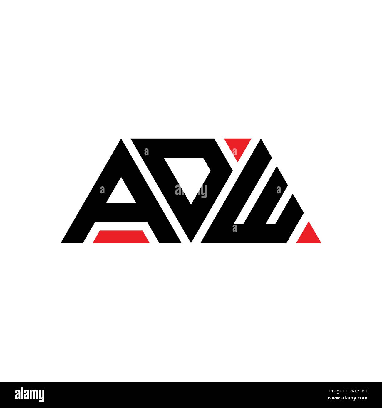 ADW triangle letter logo design with triangle shape. ADW triangle logo ...