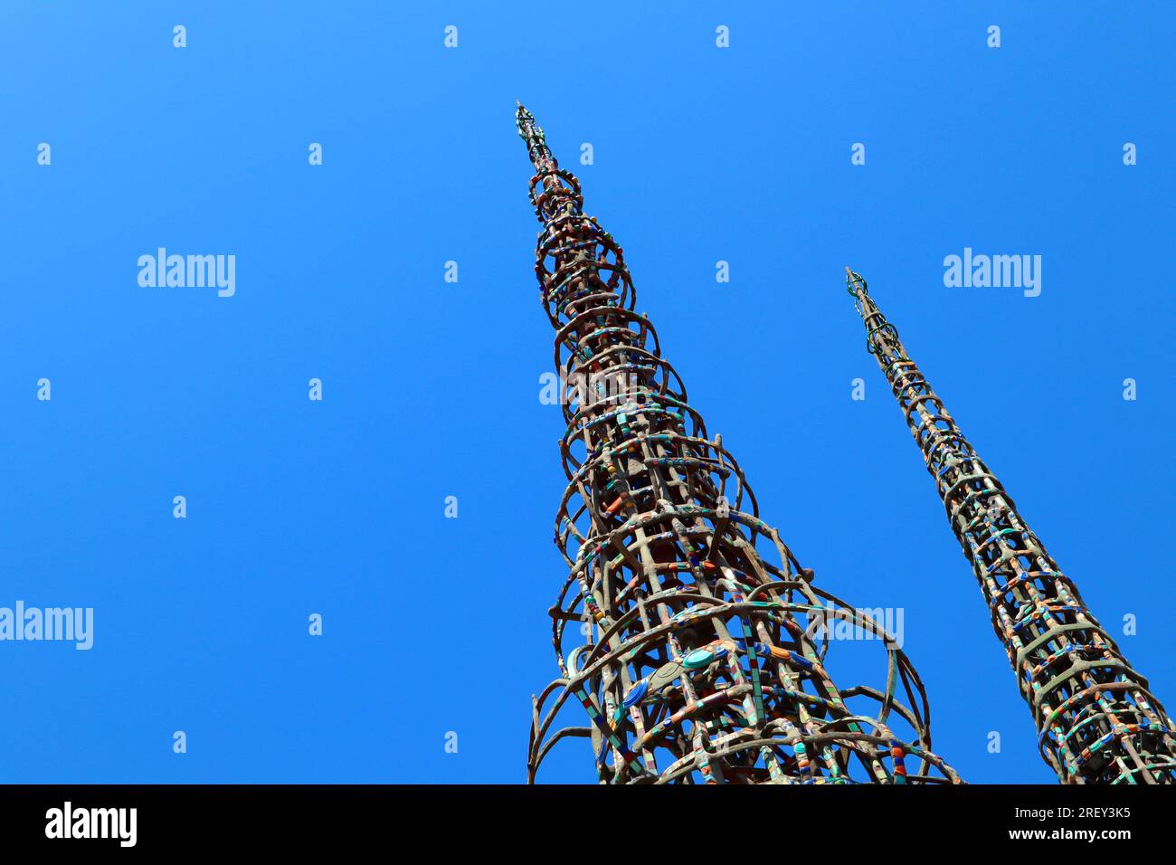 Los Angeles, California: detail of WATTS TOWERS by Simon Rodia ...