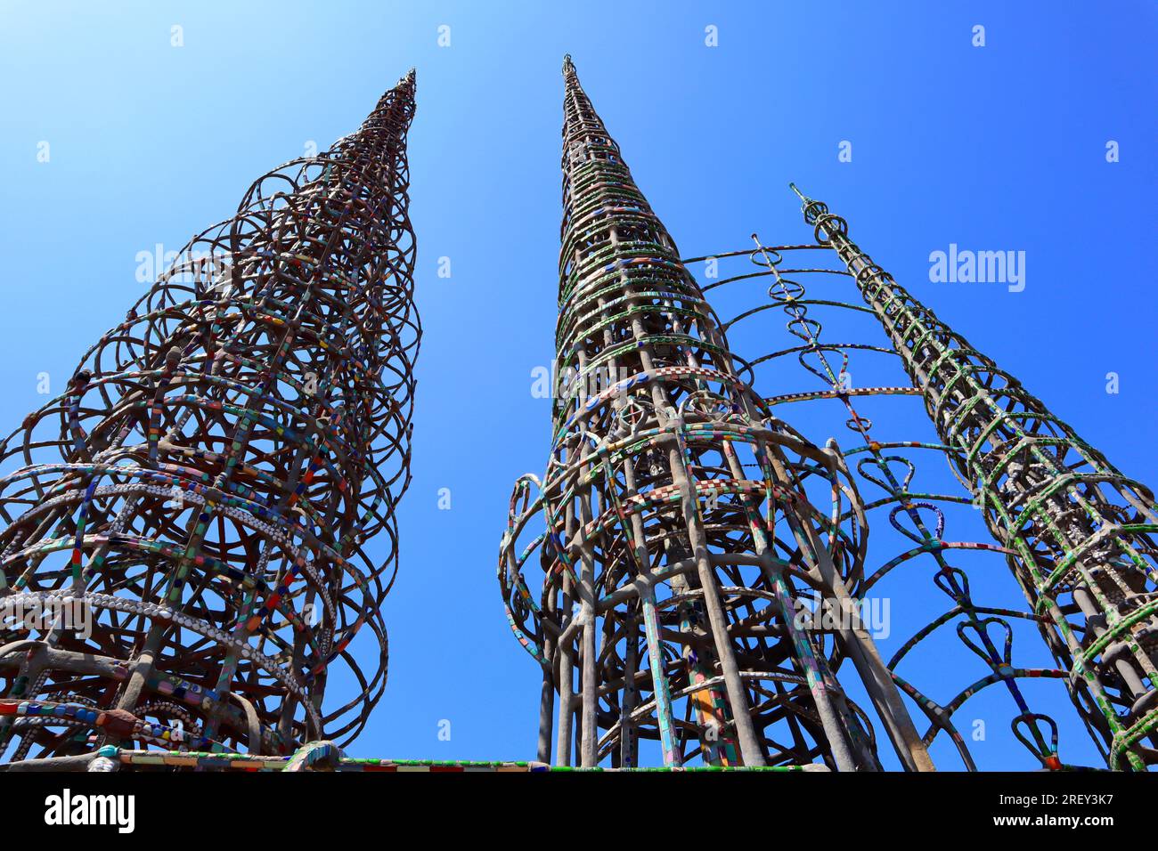 Los Angeles, California: detail of WATTS TOWERS by Simon Rodia ...