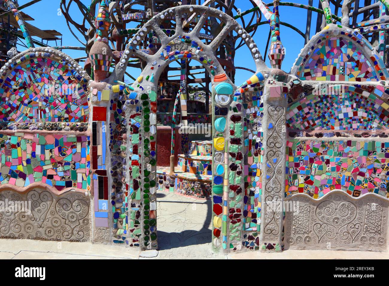 Los Angeles, California: detail of WATTS TOWERS by Simon Rodia ...