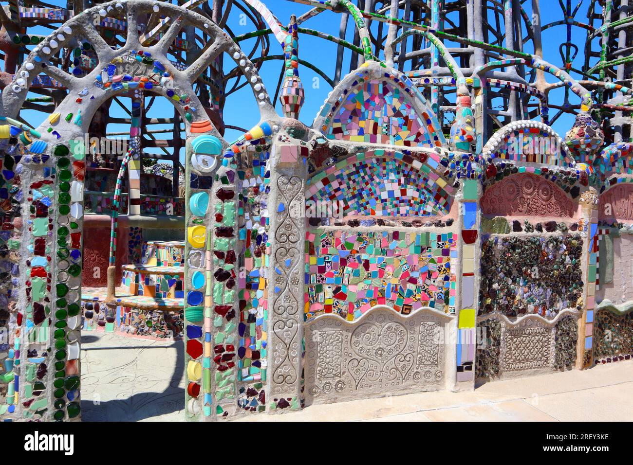 Los Angeles, California: detail of WATTS TOWERS by Simon Rodia ...