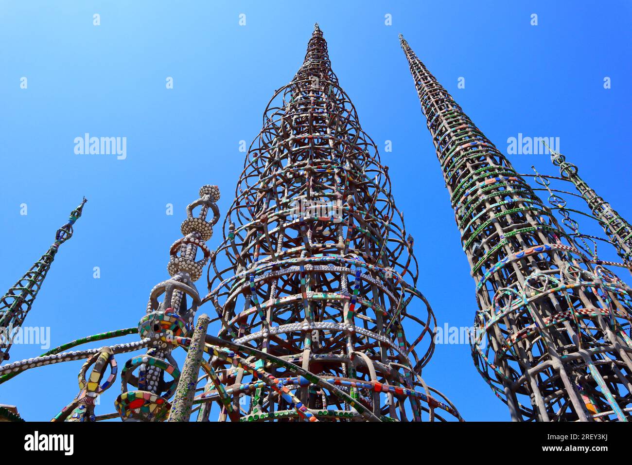 Los Angeles, California: detail of WATTS TOWERS by Simon Rodia ...